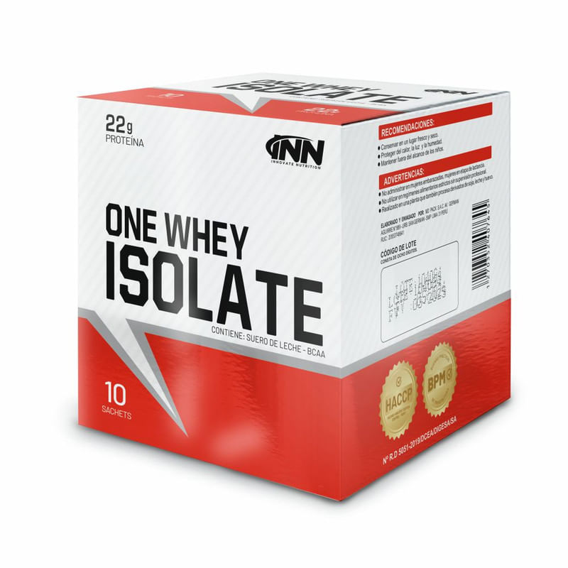 INNOVATE NUTRITION ONE WHEY ISOLATE CAJA 10 UNID. VAINILLA - Shopstar