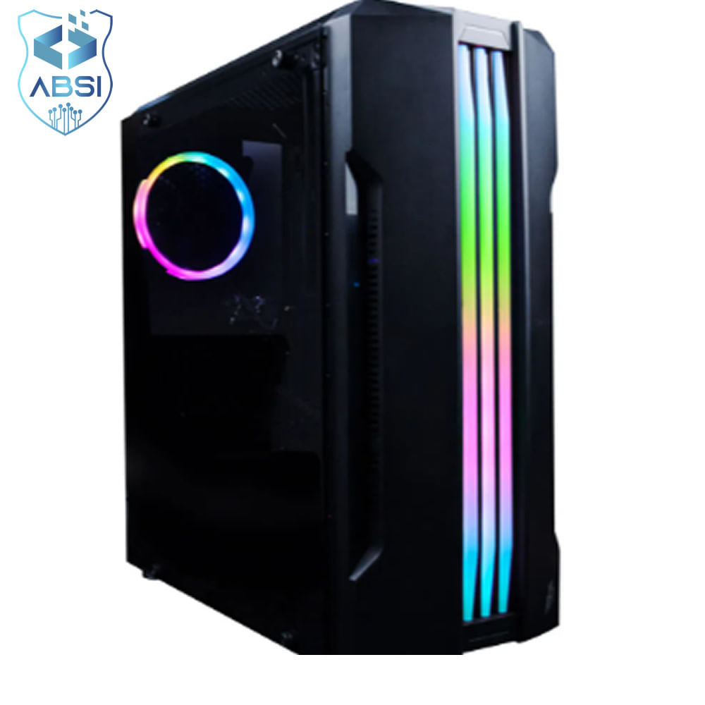 Case Gamer ABSI - ATX MID TOWER RGB - FAN POSTERIOR RGB * SIN FUENTE DE ...