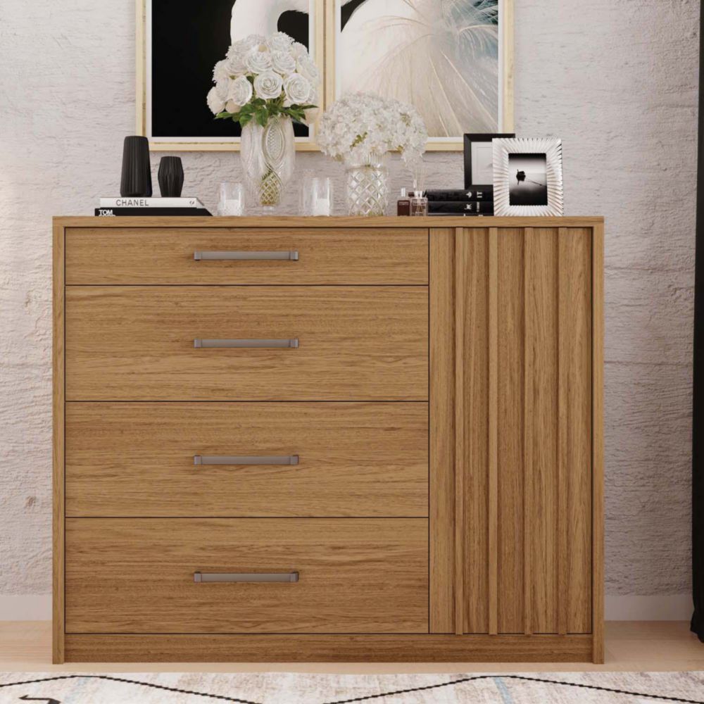 Cómoda Lina 1 Puerta 4 Cajones - Shopstar