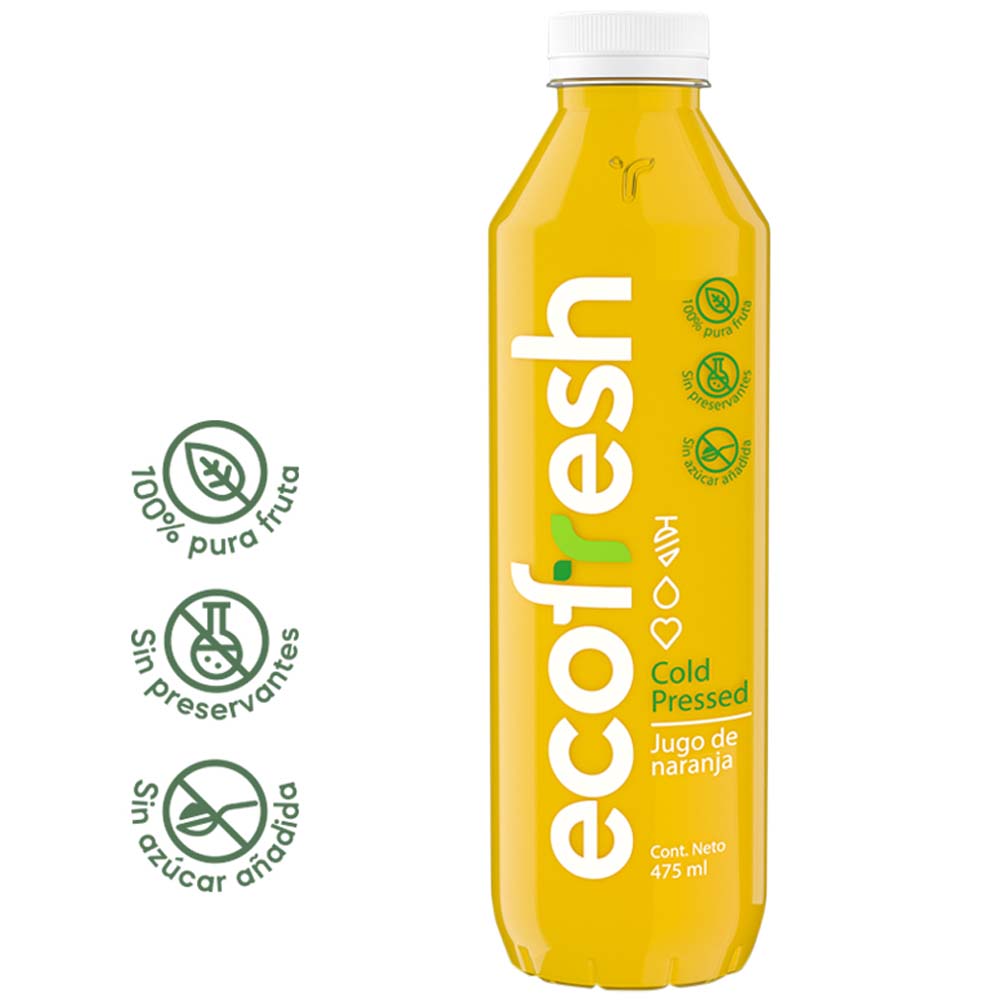 Jugo de Naranja ECOFRESH Botella 475ml - Shopstar