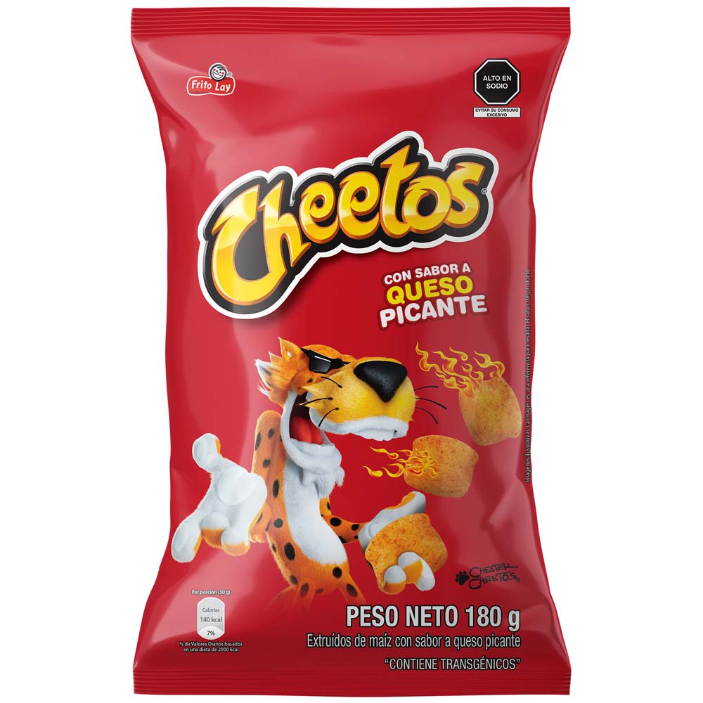 Piqueos CHEETOS Queso Picante Bolsa 180g - Shopstar