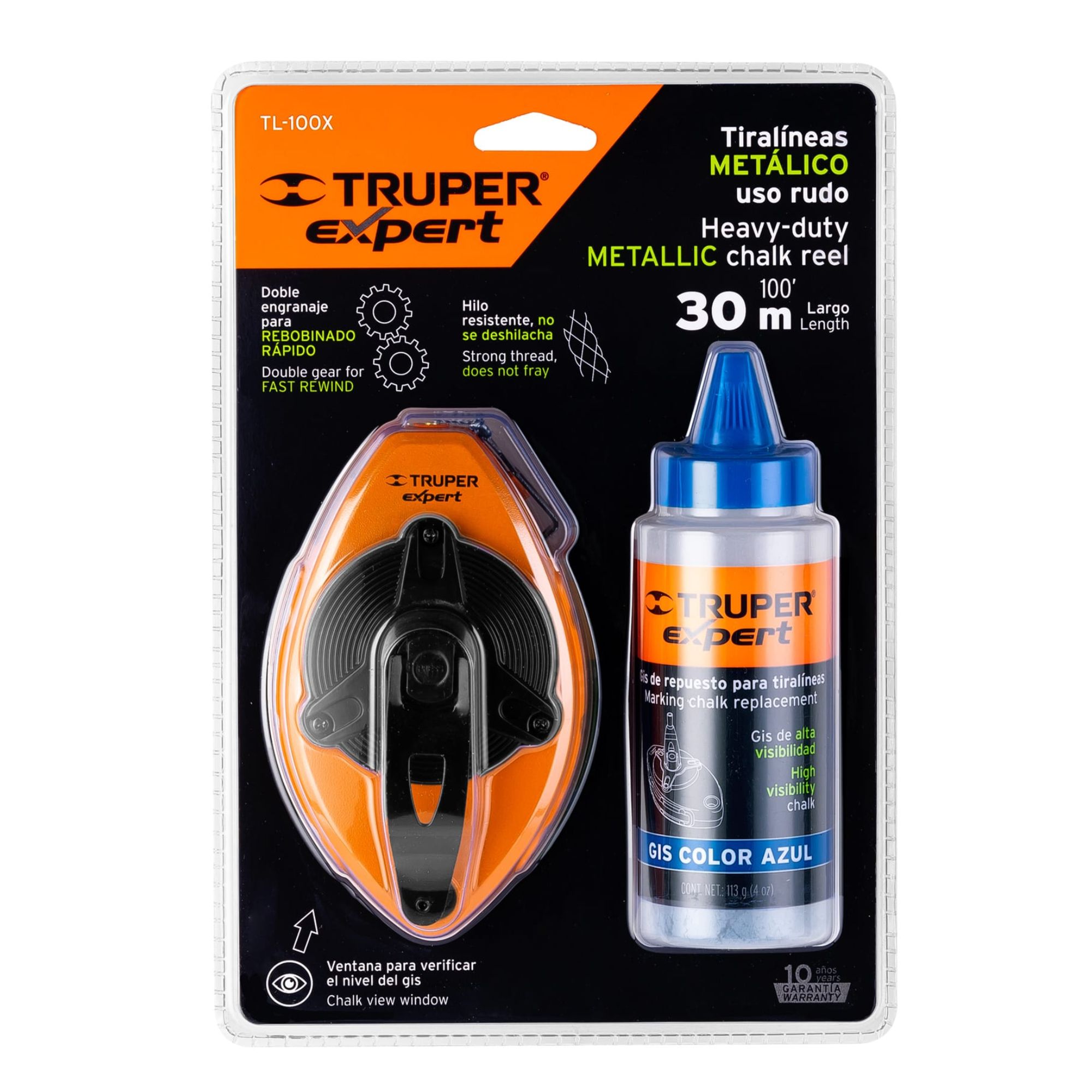 Tiralíneas 30 m metálico uso rudo, Truper Expert - Shopstar