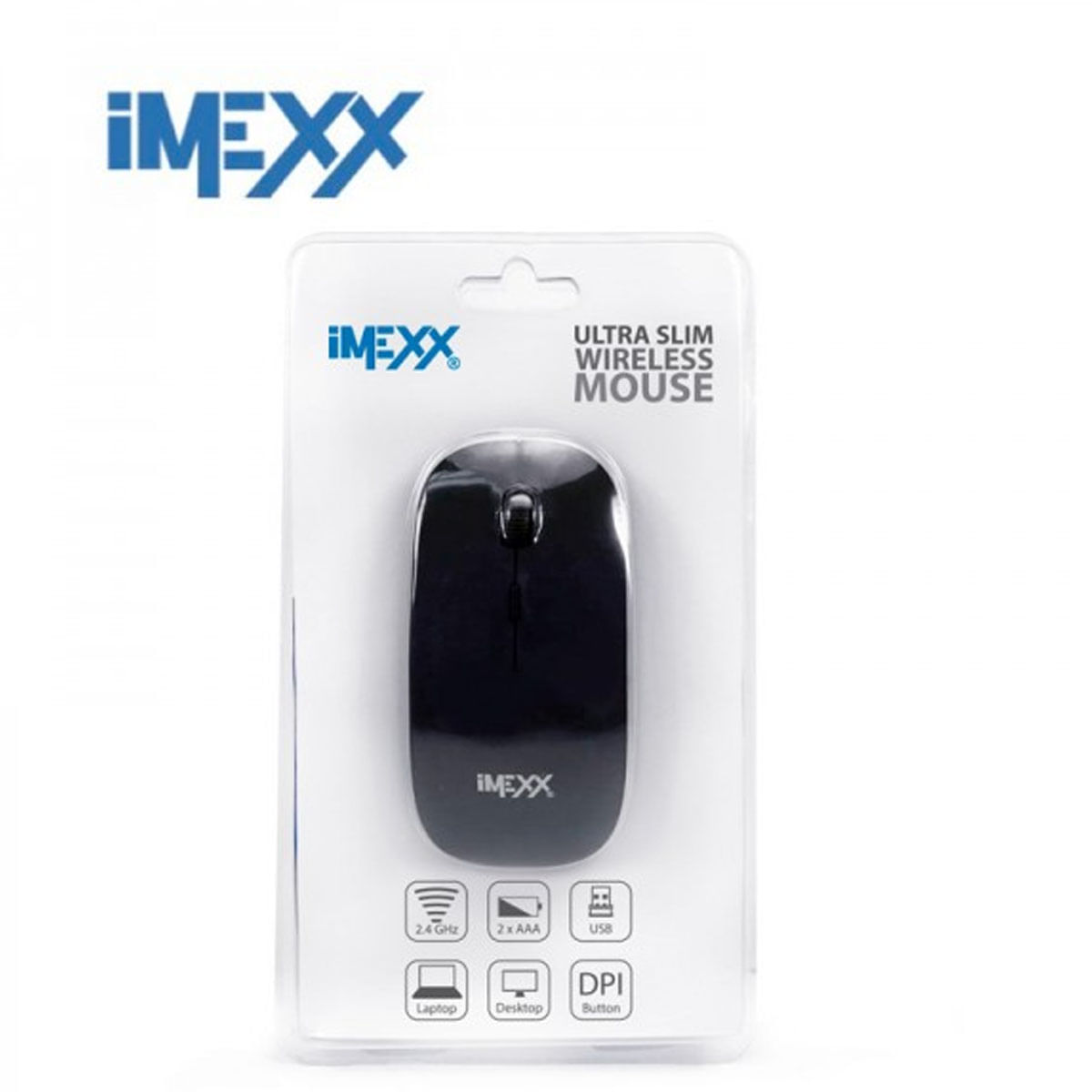 Mouse Wireless Imexx Ime-26302Ultra Slim Black - Shopstar