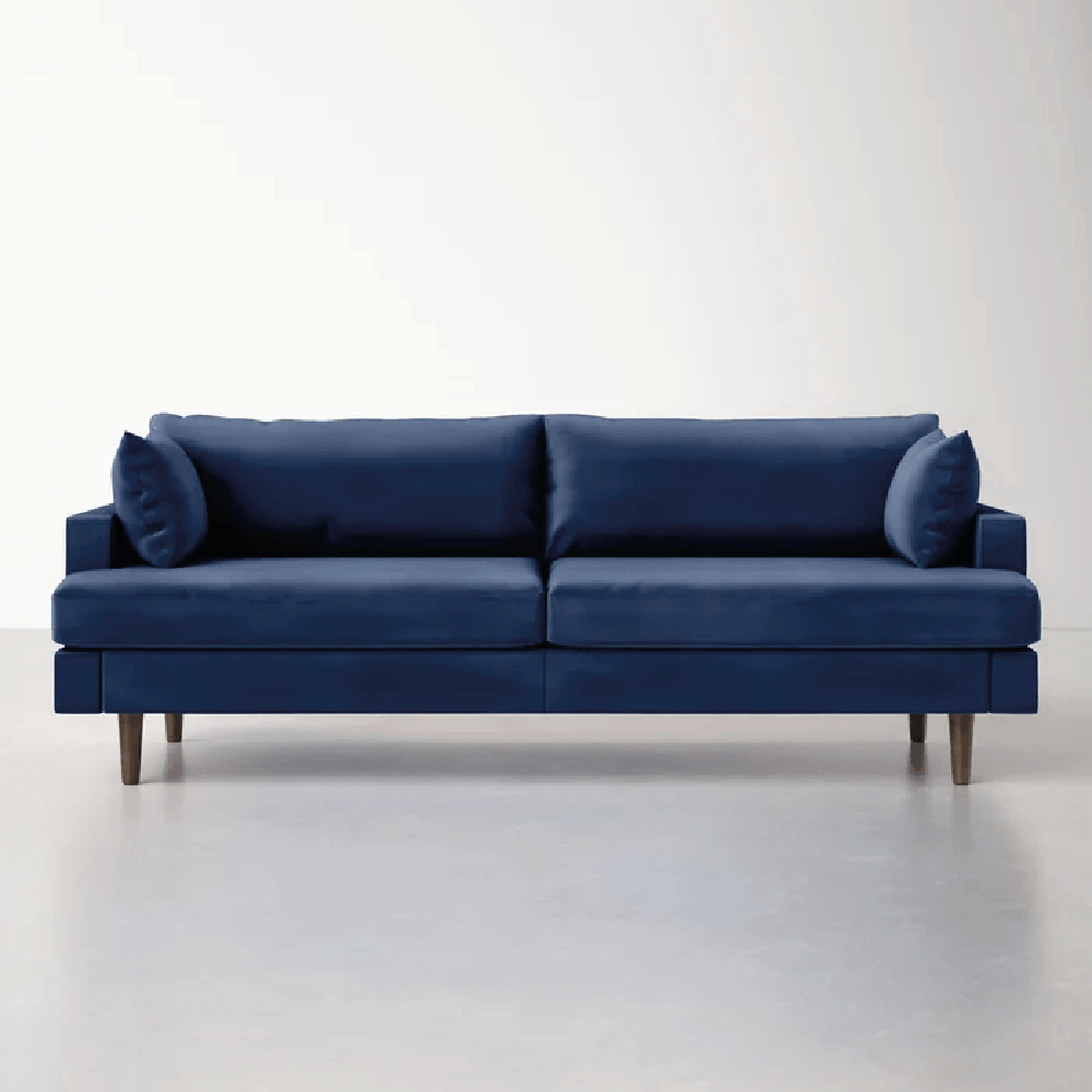 Sofá Magde 3 Cuerpos Alto Hogar Azul - Shopstar