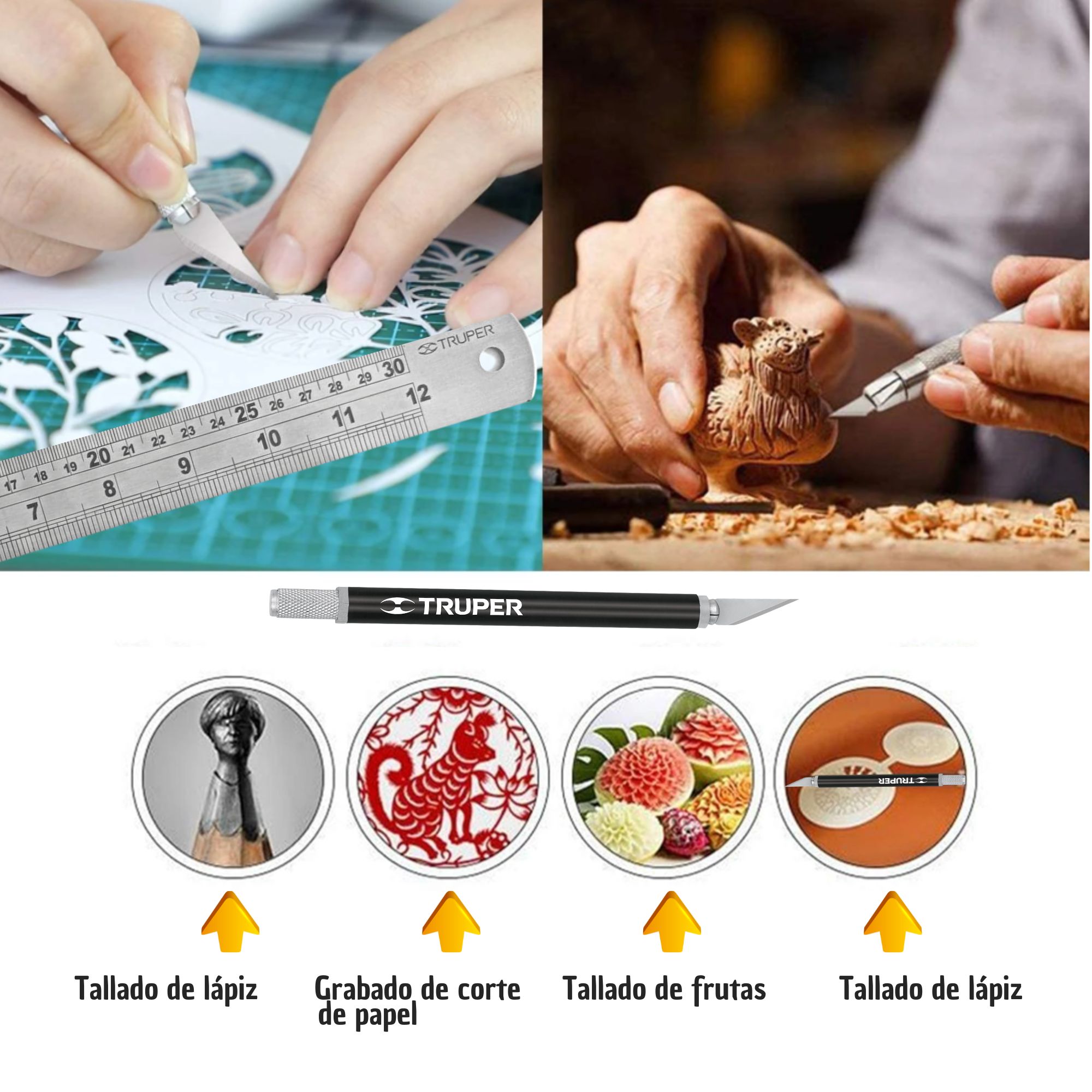 Juego Cutter precisión Cuchilla Exacto Hobby Truper 11 Piezas - Shopstar