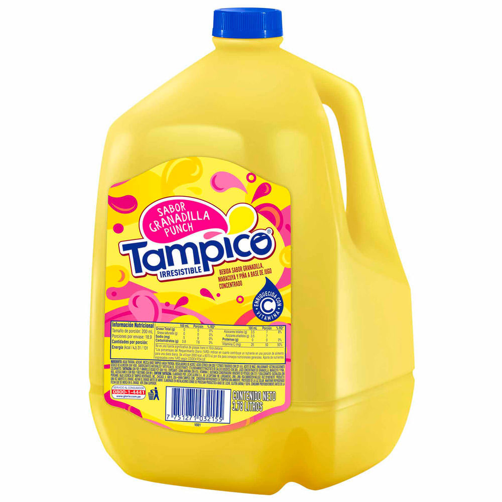 Bebida TAMPICO Granadilla Punch Galonera 3.78L - Shopstar