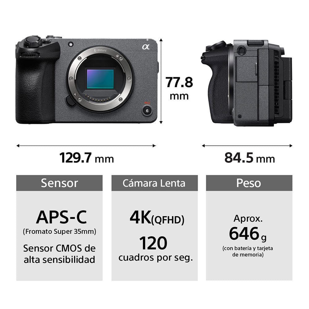 Cámara Gateway Cinema Line compacta FX30 - Sony - Shopstar