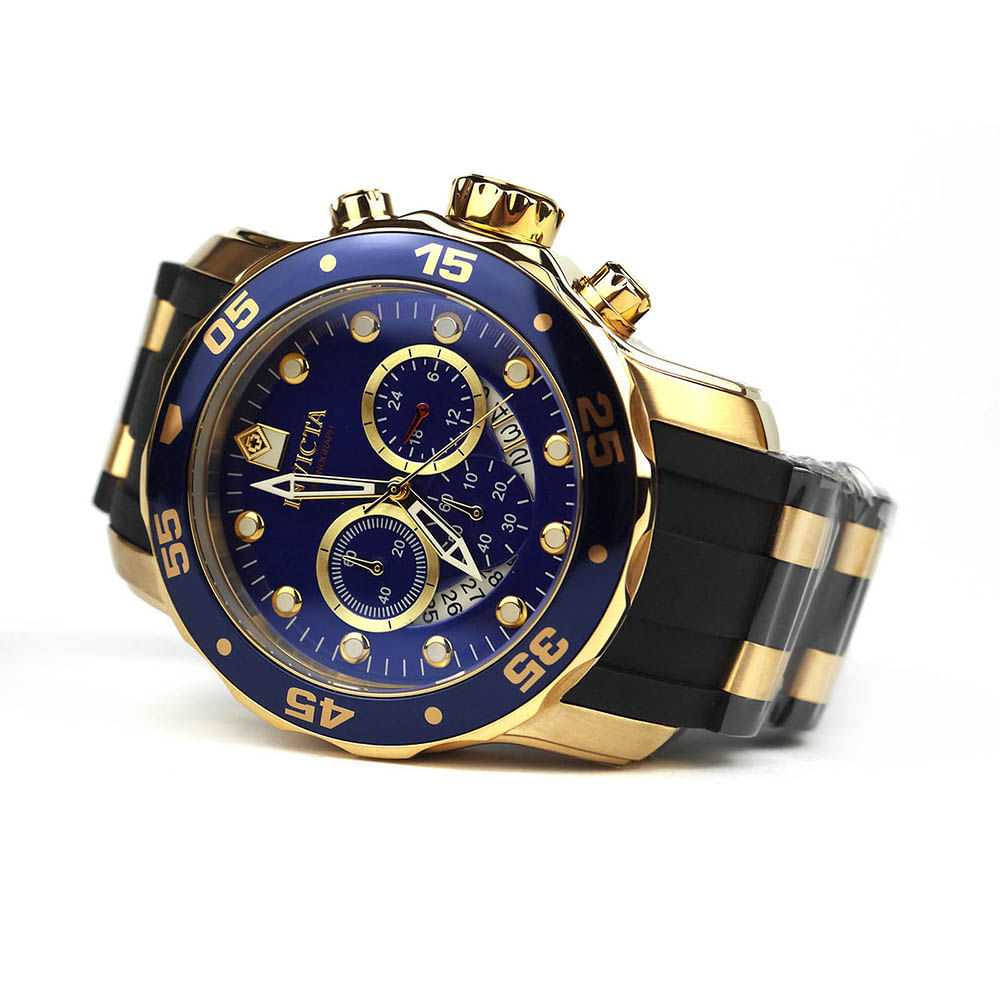 Reloj Invicta Pro Diver 6983 Fecha Cronómetro Silicona Negro Dial Azul ...
