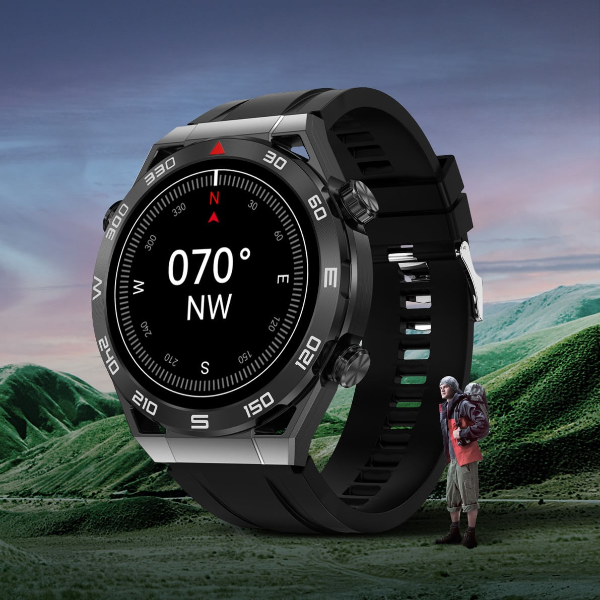 SMARTWATCH NEGRO DT3 ULTRA MATE CUERO - Shopstar