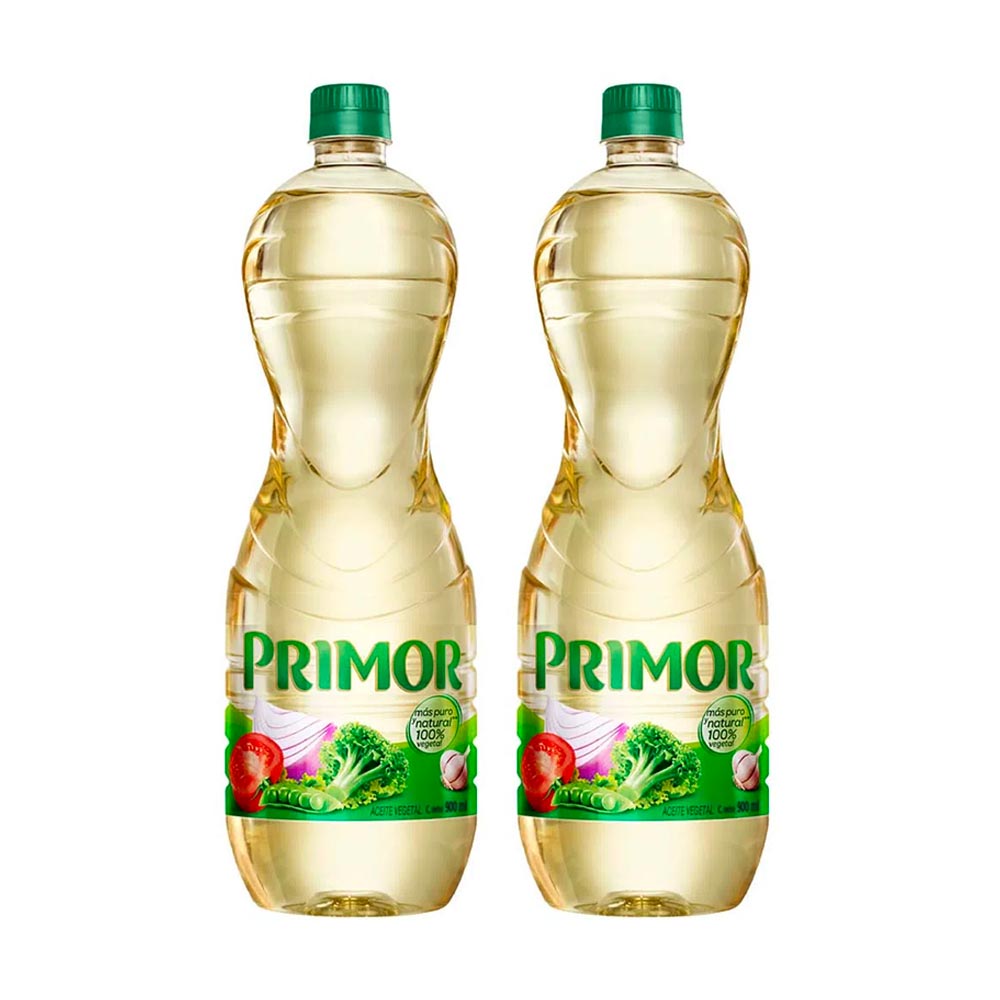 Pack Aceite Vegetal PRIMOR Clásico Botella 900ml x 2un - Shopstar