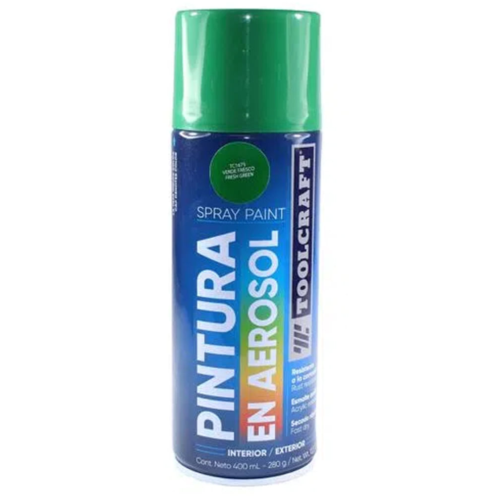 Pintura en Spray Colores Básicos Verde Fresco 400 ml Toolcraft TC1675 ...