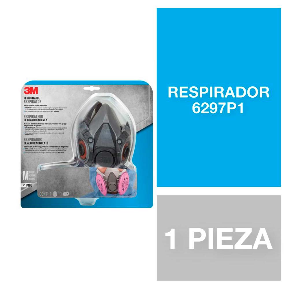 Respirador 3M polvos particulas y olores P100 6297 - Shopstar
