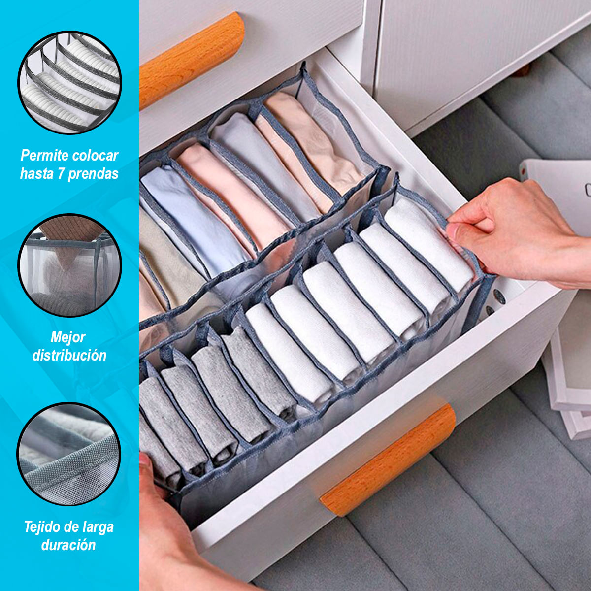 Organizador de Ropa Interior Gris - Shopstar