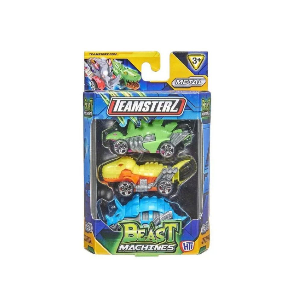 Carros De Metal Teamsterz Beast Machine Pack X3 - Shopstar