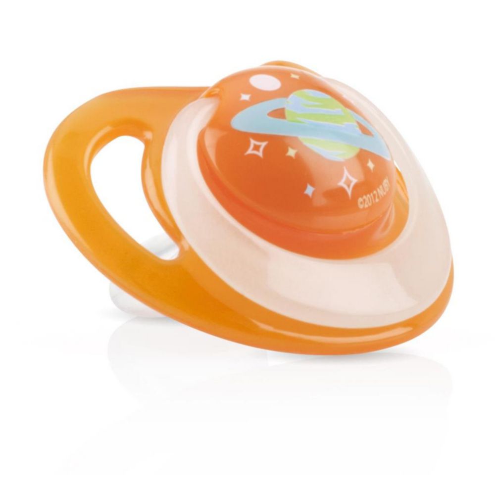 Chupón Para Bebé Nuby Ortho Glow In The Dark Naranja - Shopstar