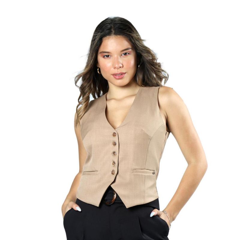 Chaleco Fordan Jeans Mujer Sastre Con Forro Interno 3747 - Shopstar