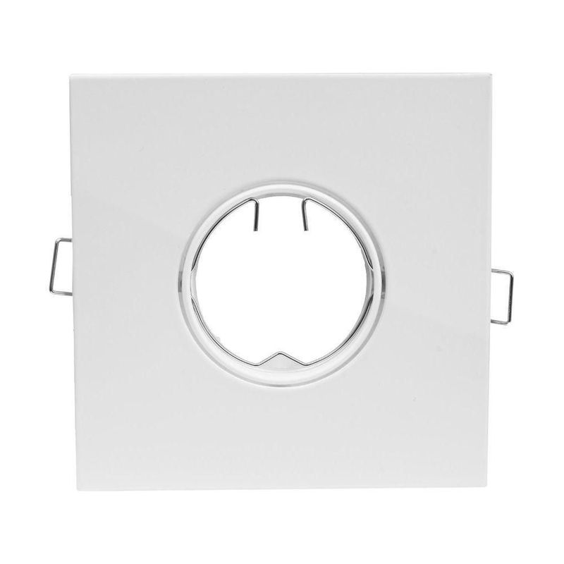 Set X 6 Spot Para Empotrar Cuadrado 11.5 cm Blanco C/Soquet Gu10 - Shopstar