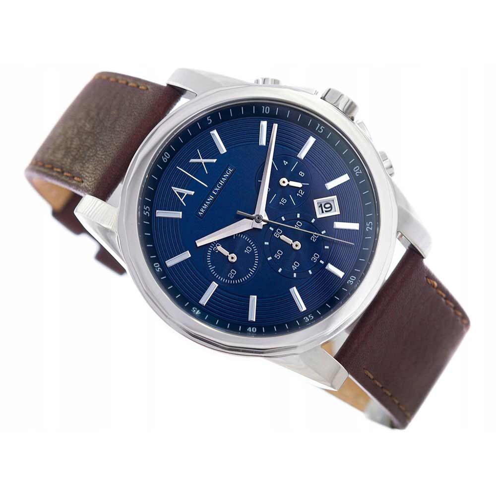 Reloj Armani Exchange Outerbanks AX2501 Fecha Cronometro Correa Cuero ...