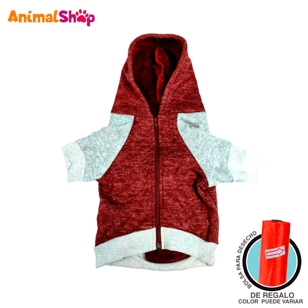 Ropa Para Perros Polera Afelpada Papo Wear Rojo Talla S - Shopstar
