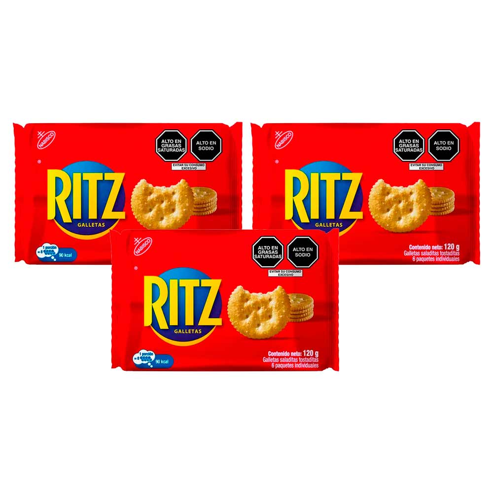 Pack Galletas Saladas RITZ Sixpack x 3un - Shopstar