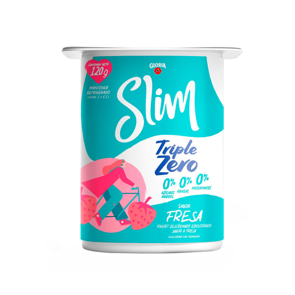 Yogurt GLORIA Slim Sabor a Fresa Vaso 120g - Shopstar