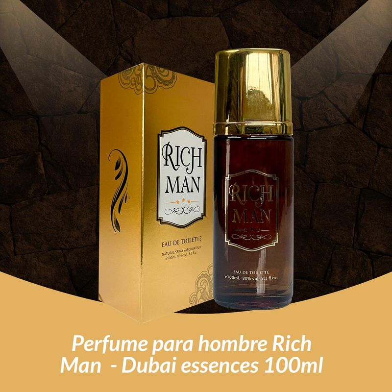 3 Perfume para hombre Rich Man 100ml Dubai essences Shopstar