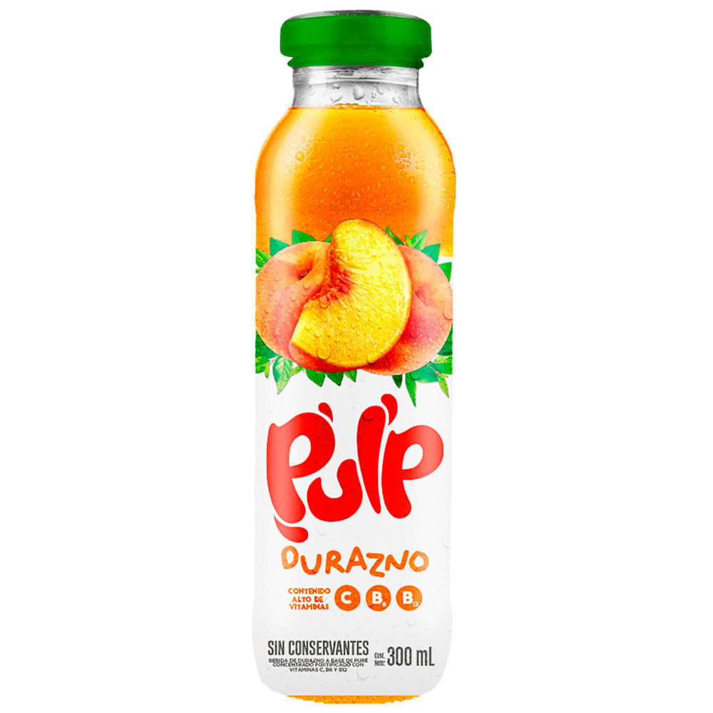 Jugo PULP Durazno Botella de Vidrio 300ml - Shopstar