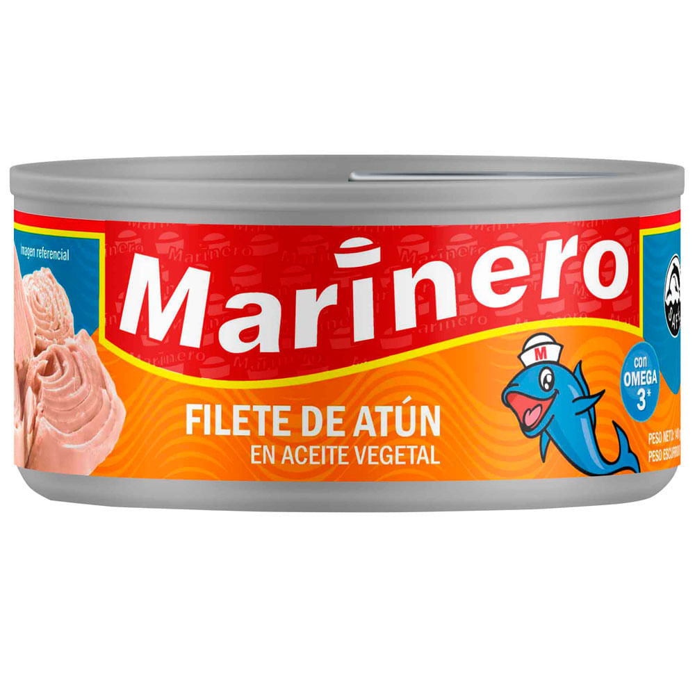 Filete de Atún en Aceite Vegetal MARINERO Lata 140g - Shopstar