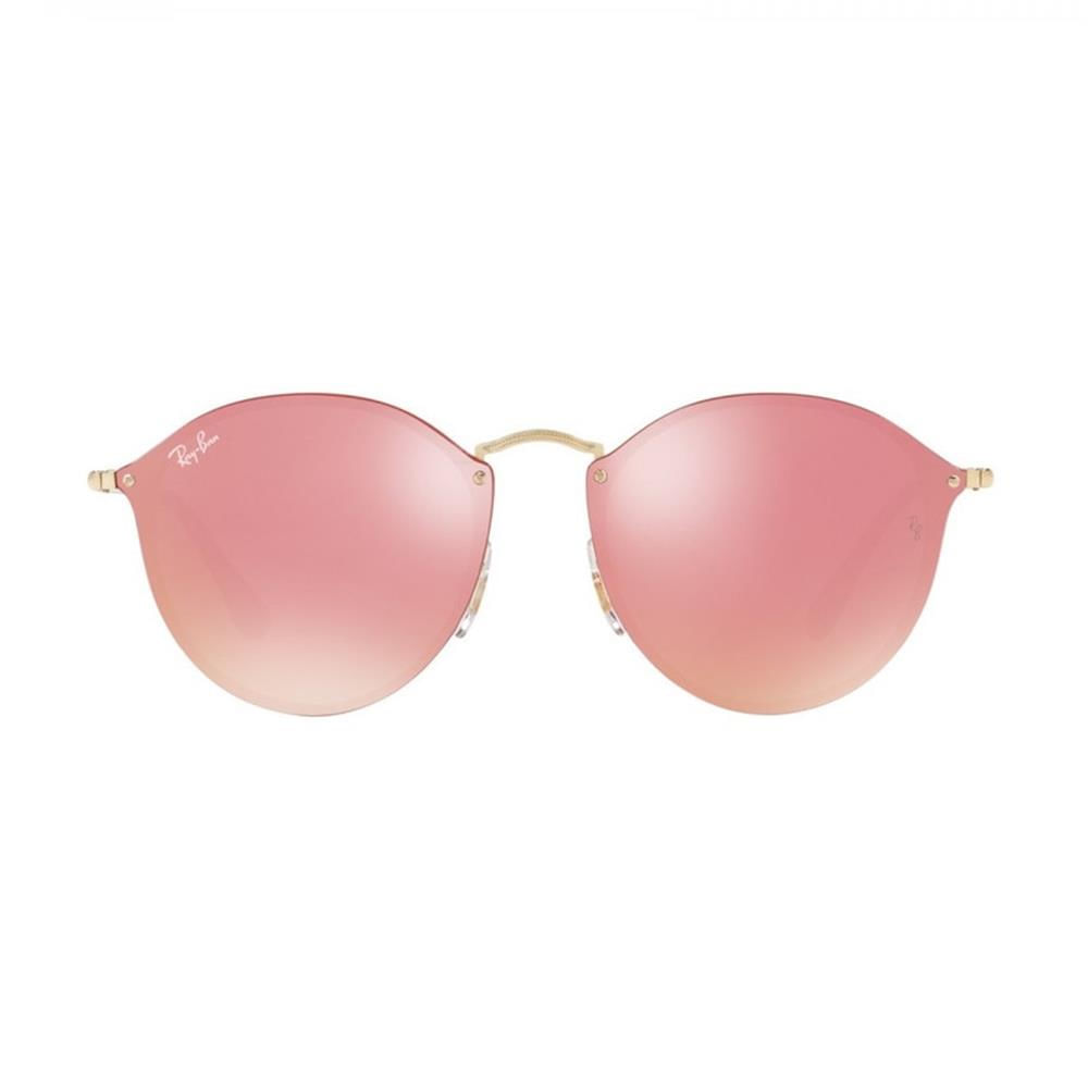 Lentes de Sol Ray Ban Blaze Round RB3574N 001/E4 Pink Mirror 59mm ...