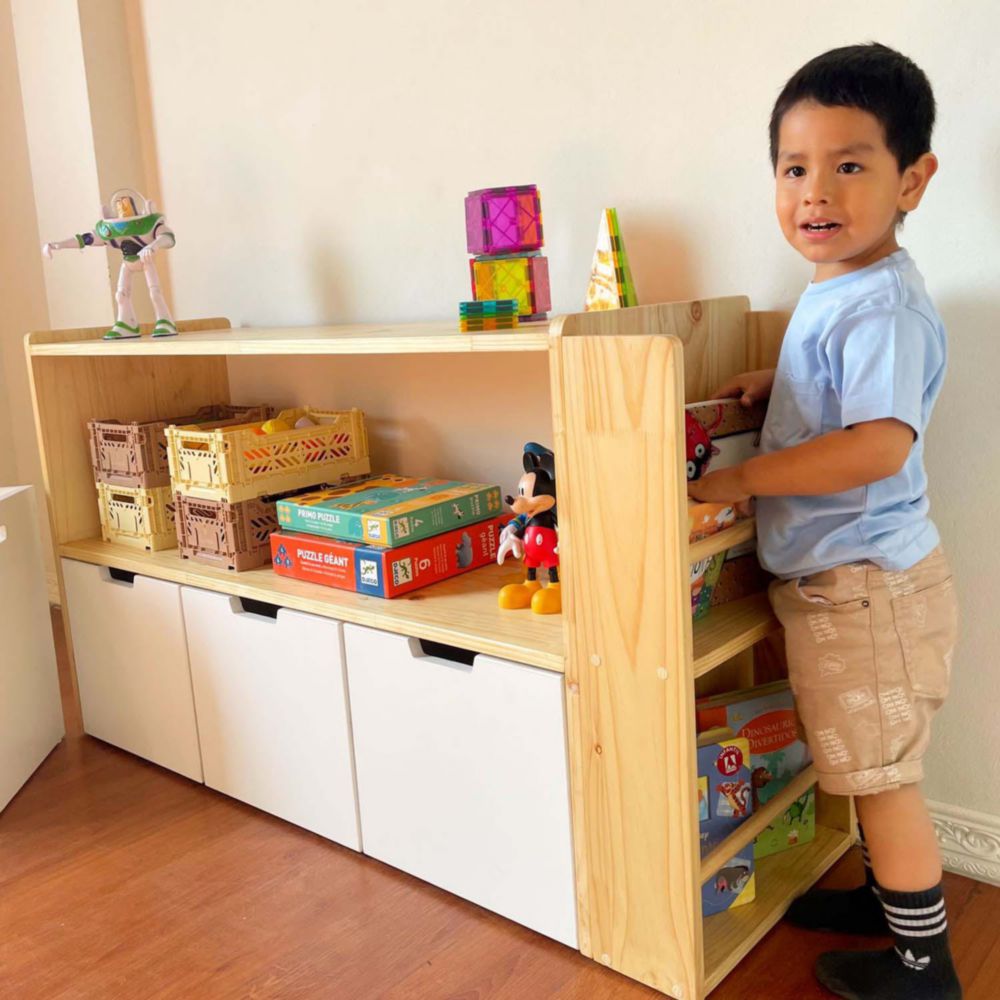 Juguetero Mi Madera Perfecta Lb Magic Negro Y Blanco - Shopstar