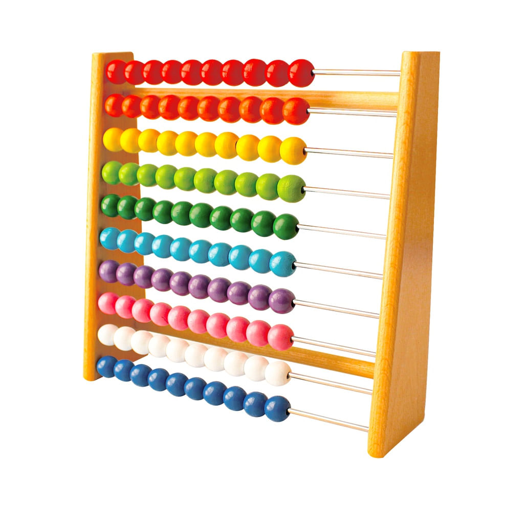 Material Educativo Matemático Ábaco Horizontal de 10 filas - Shopstar