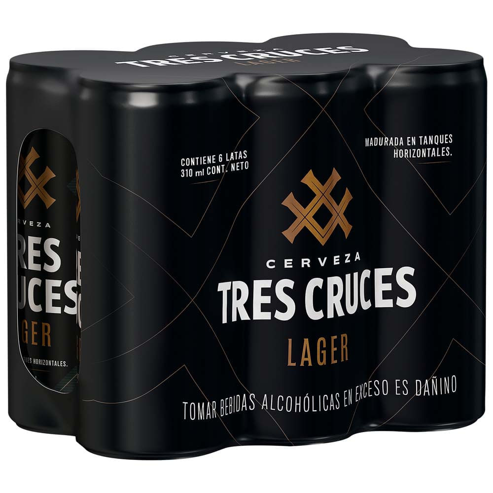 Cerveza TRES CRUCES Lata 310ml Paquete 6un - Shopstar