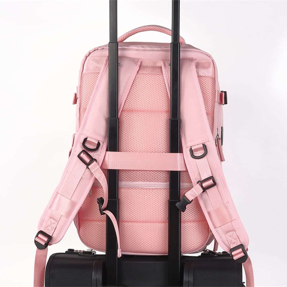 Mochila Porta Laptop 15.6" Todo Uso RIKS-101 Rosa - Shopstar