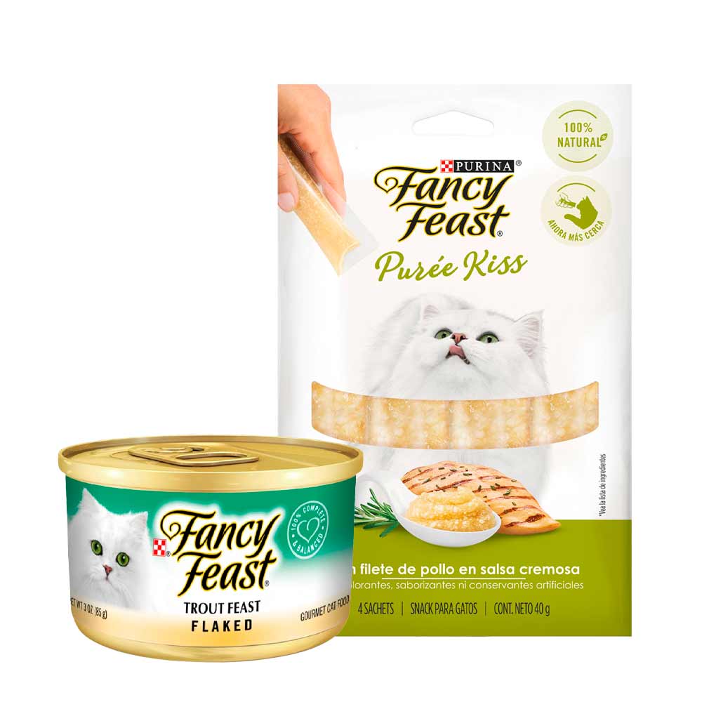 Pack FANCY FEAST Tartare Trucha Lata 85g + FANCY FEAST WET Filete de ...