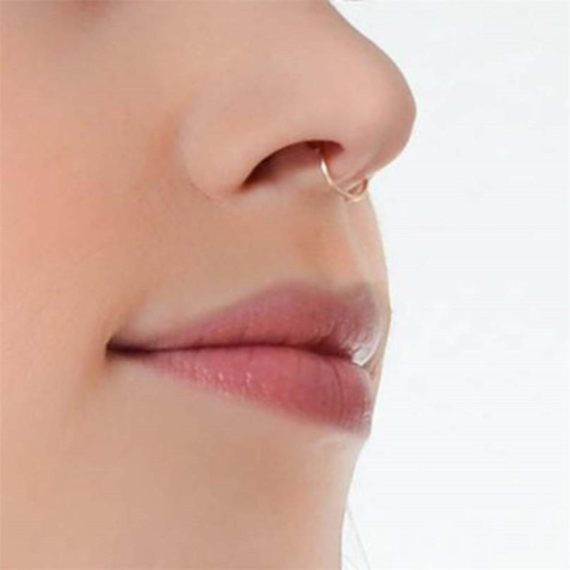 Piercing septum falso argolla para nariz oro rosa - Shopstar
