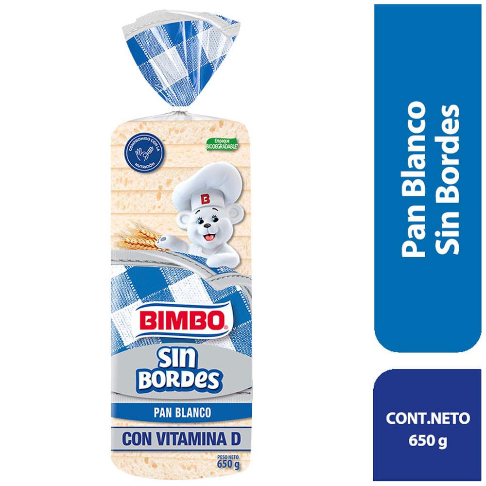 Pan Blanco sin Bordes BIMBO Bolsa 650g - Shopstar