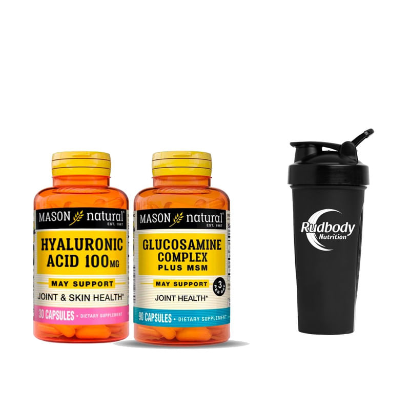 COMBO VITAMINAS MASON NATURAL - HYALURONIC ACID 100 MG + GLUCOSAMINE ...