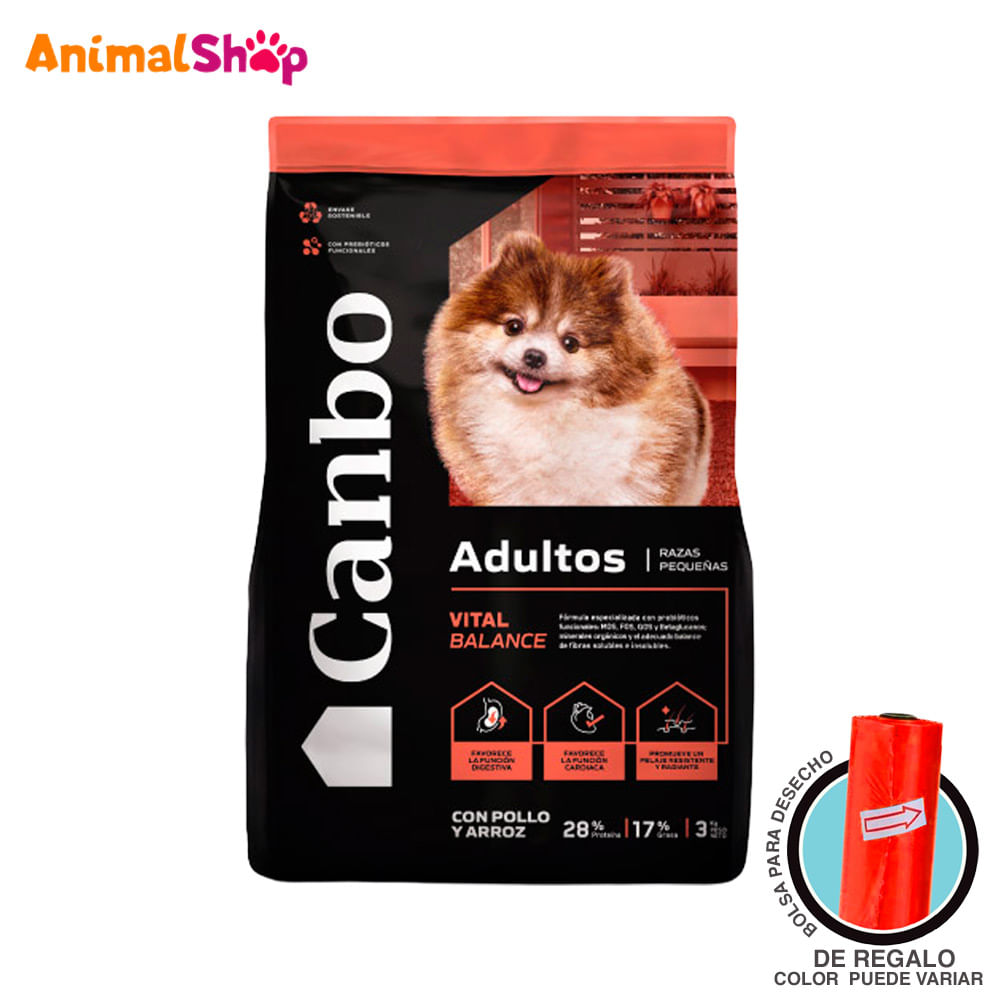 Comida Perro Canbo Balance Adulto Raza Pequeña Pollo 3Kg - Shopstar