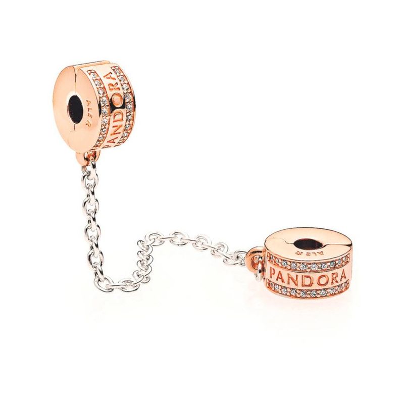 Cadena de Seguridad Pandora Original para Mujer 782057CZ Insignia ...