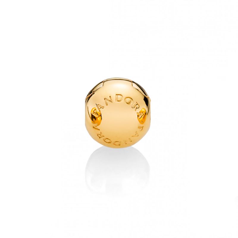 Clip Pandora Original para Mujer 767053 Pandora Original para Mujer Logo Redondo Dorado - Shopstar