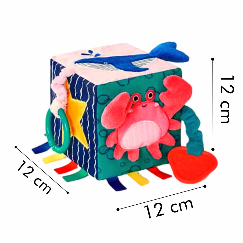 Cubo de Texturas para Bebés Exploración Sensorial Segura - Shopstar