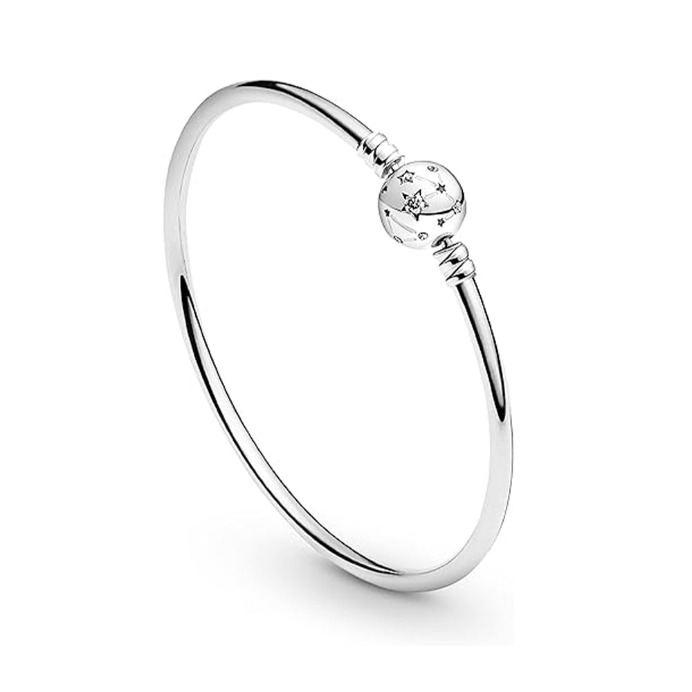 Pulsera Brazalete Pandora Liso Cierre Cielo y Galaxias 590009C01 Plata ...