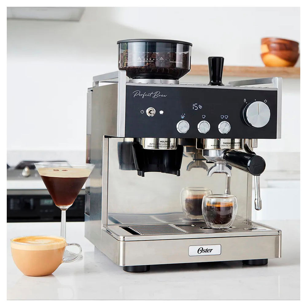 Cafetera para Espresso Oster BVSTEM7400 con Molinillo Inteligente,La ...