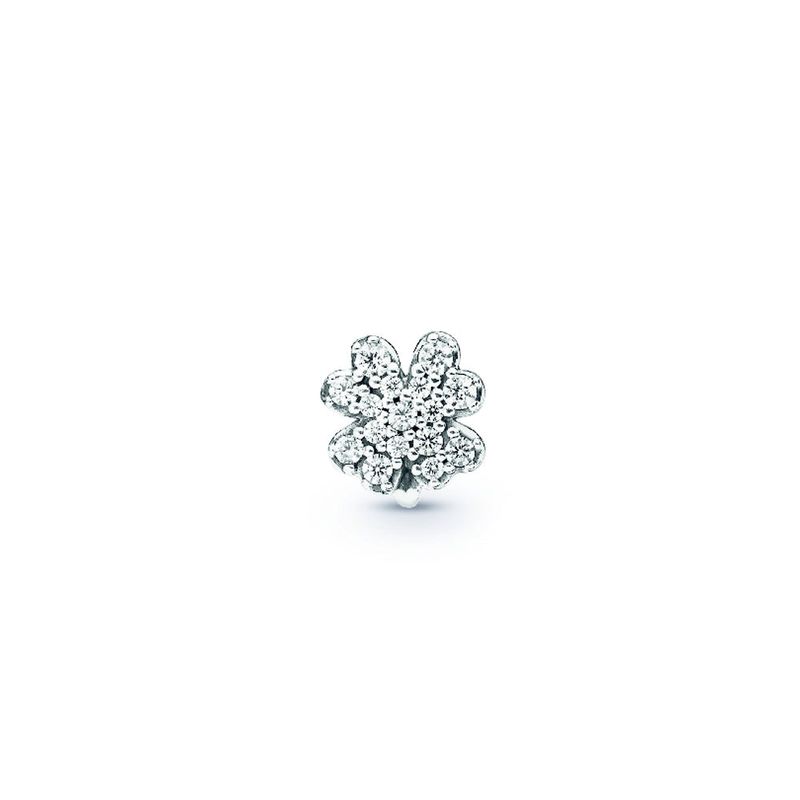 Aretes Pendientes Pandora Flor de Trebol Radiante 297944CZ Plata 925 ...