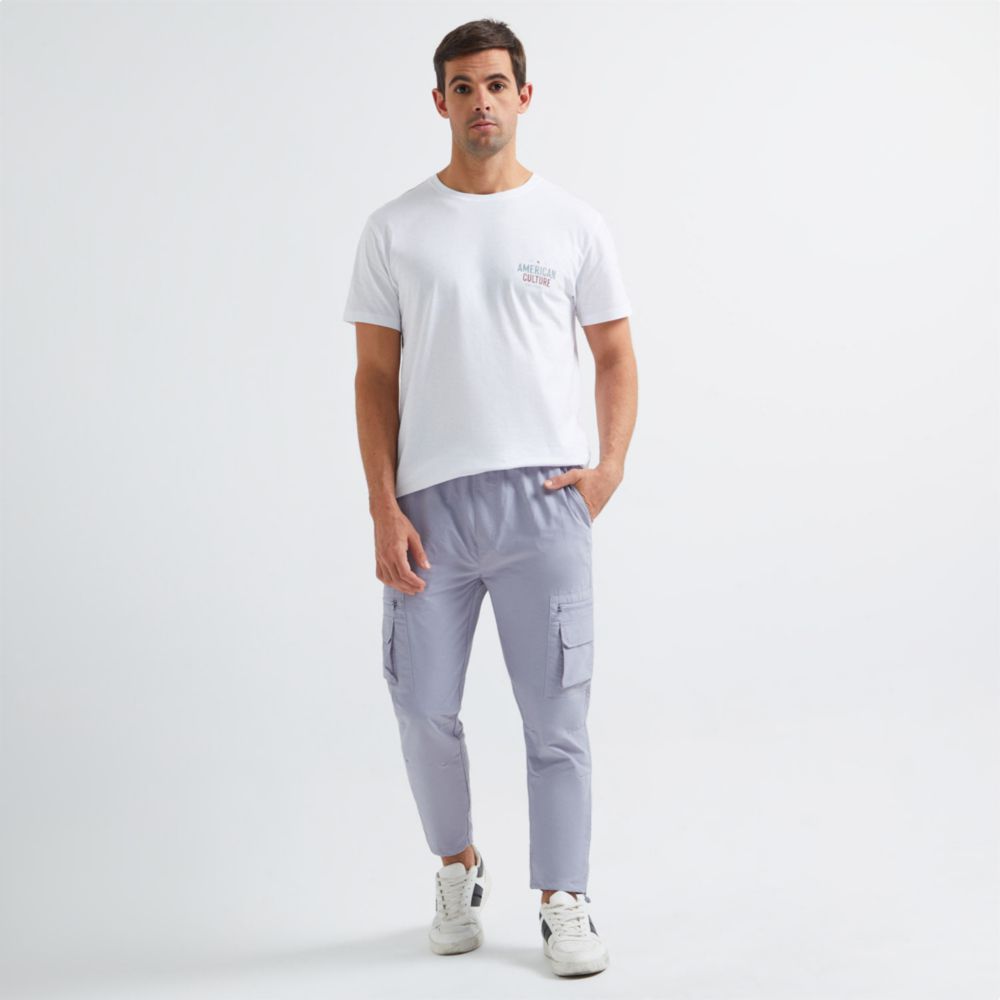 Pantalón Amc Cargo Paper Hombre GRIS - Shopstar
