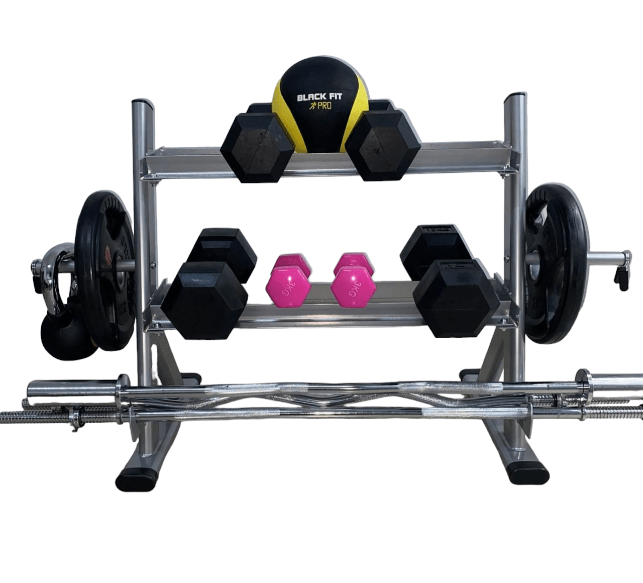 Rack Porta Pesas Mancuernas Discos Barra Recta Z Olímpica - Shopstar