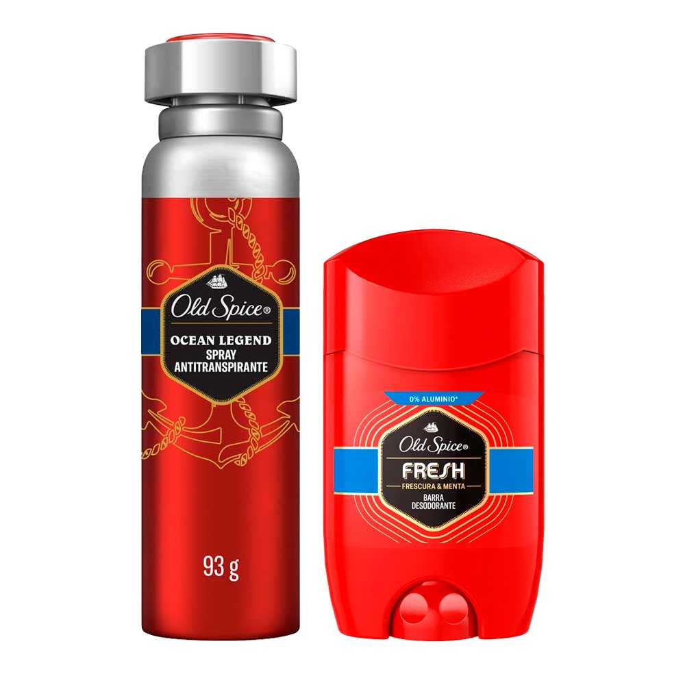 Pack Desodorante en Barra OLD SPICE Fresh 50g + Desodorante en Aerosol ...