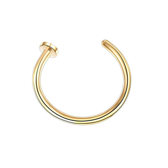 Piercing argolla dorada para nariz o labio nostril septum labret - Shopstar