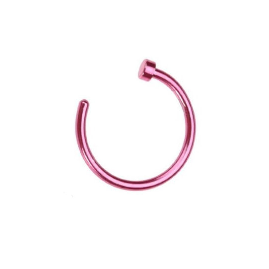 Piercing argolla rosada para nariz o labio nostril septum labret - Shopstar
