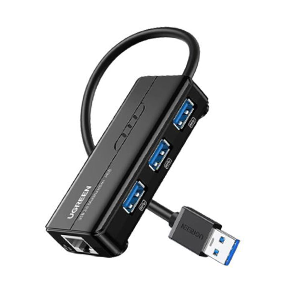 Adaptador Usb 3.0 A Rj45 Lan Ethernet + Hub 3 Puertos USB 3.0 UGREEN ...